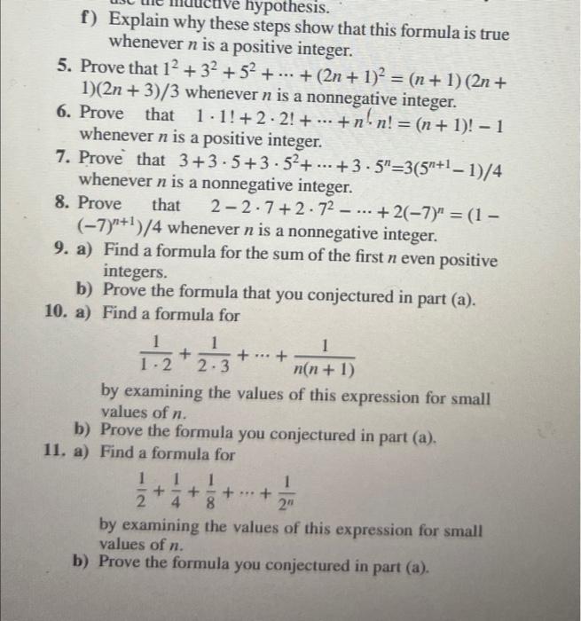 Solved e) Complete the inductive step of a proof that P(n) | Chegg.com