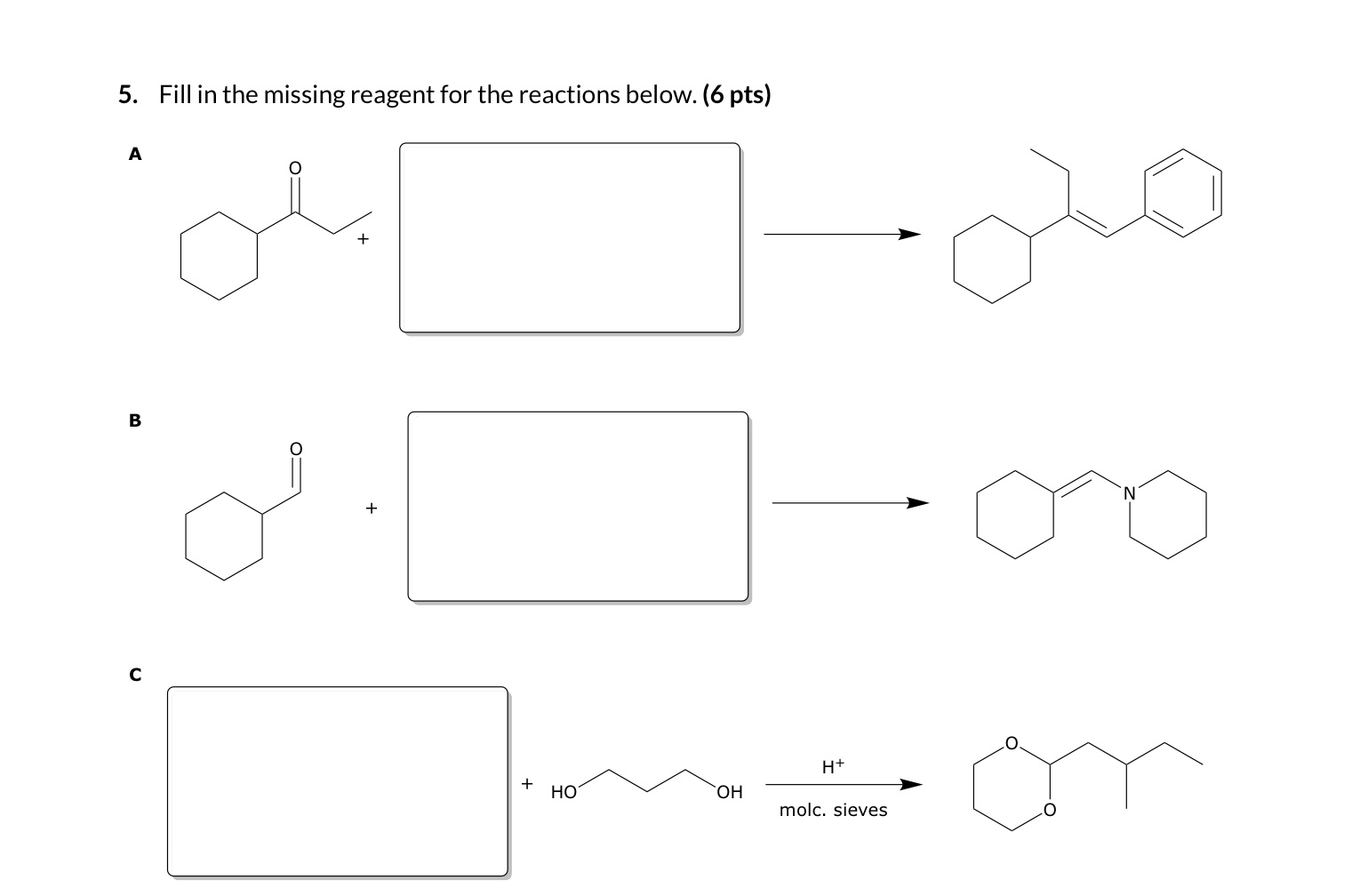 Solved Fill in the missing reagent for the reactions below. | Chegg.com
