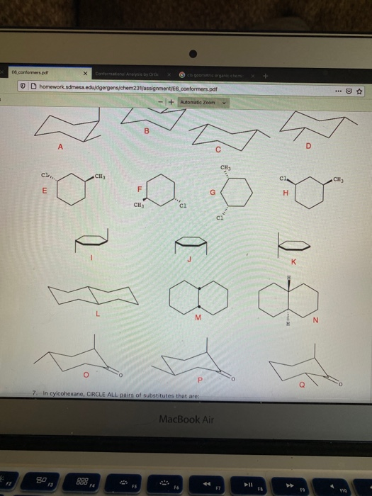 Solved .conformers. X Conformator Analysis by DIG is | Chegg.com