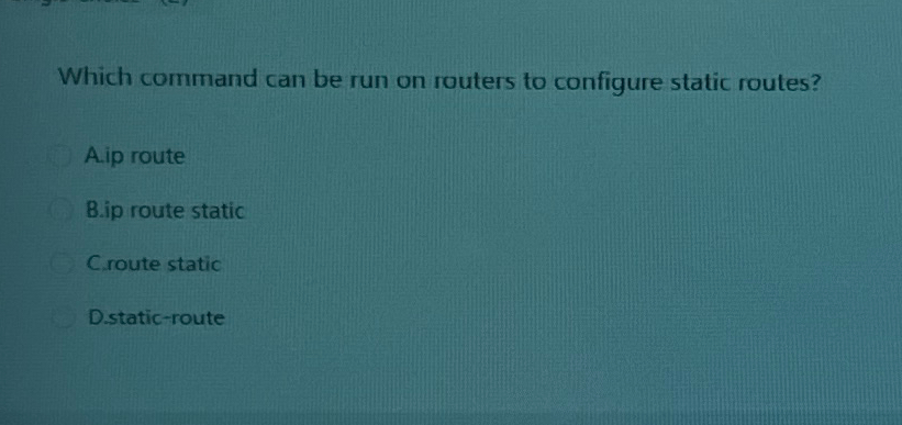 Solved Which command can be run on routers to configure | Chegg.com