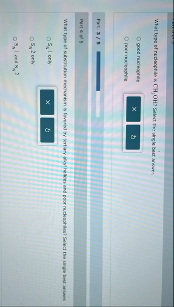 Solved What type of nucleophile is CH3OH ? ﻿Select the | Chegg.com