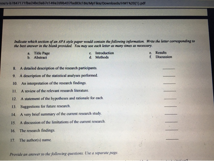 apa style discussion section