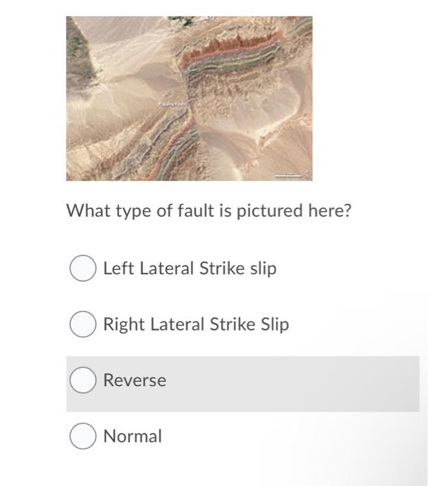 Solved What type of fault is pictured here? Left Lateral | Chegg.com