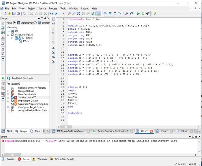 Solved - 3 X BOX 7 ISE Project Navigator (M.70d) - C-WXilinx | Chegg.com