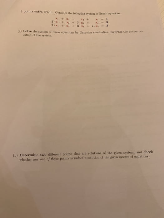 Solved 5 points extra credit. Consider the following system | Chegg.com
