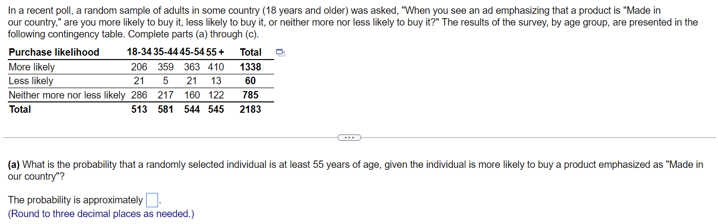 Solved (a) ﻿What is the probability that a randomly selected | Chegg.com