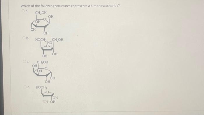 Solved Which of the following structures represents a | Chegg.com