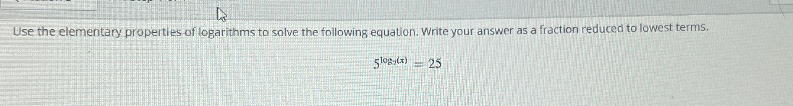 Solved Use the elementary properties of logarithms to solve | Chegg.com