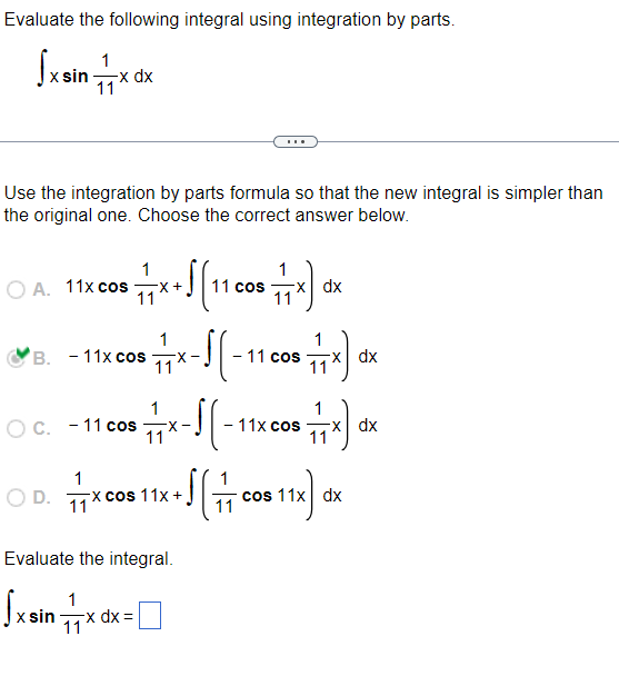 Solved Evaluate the following integral using integration by | Chegg.com