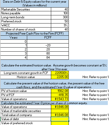 Solved by an EXPERT Calculate the estimated horizon value. Assume ...