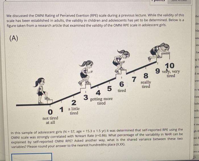Solved Sve ne the We discussed the OMNI Rating of Perceived | Chegg.com