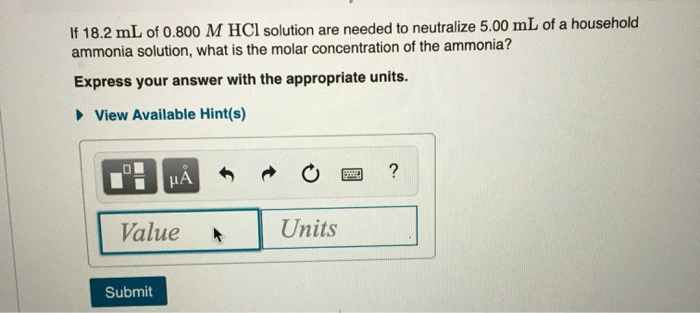 Solved If 18.2 mL of 0.800 M HCl solution are needed to | Chegg.com