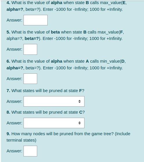 Solved Consider the game tree below. Run the minmax with | Chegg.com