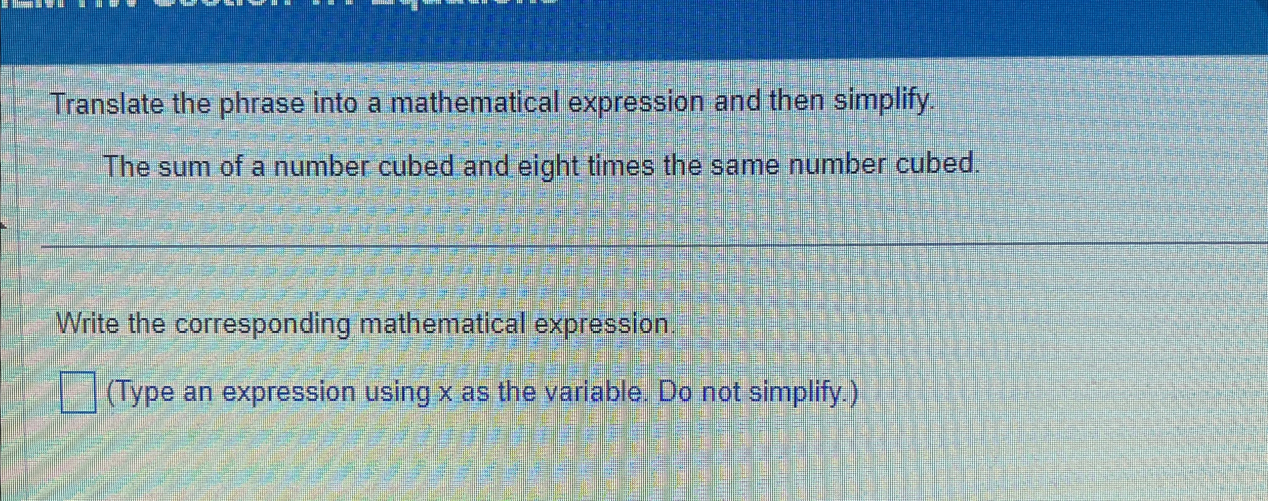 Translate the phrase into a mathematical expression | Chegg.com