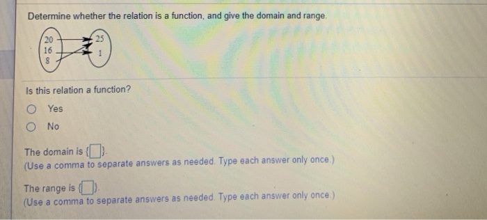 Solved Determine whether the relation is a function, and | Chegg.com