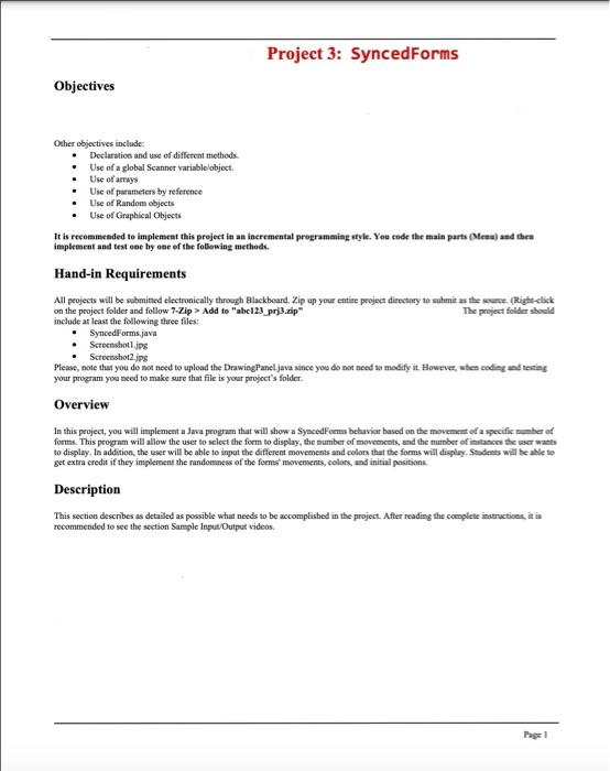 Solved Ocher objectives include: - Declaration and use of | Chegg.com