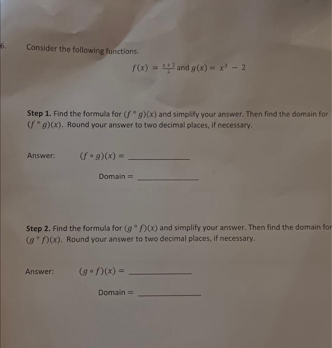 Solved Consider the following functions. f(x)=2x+2 and | Chegg.com