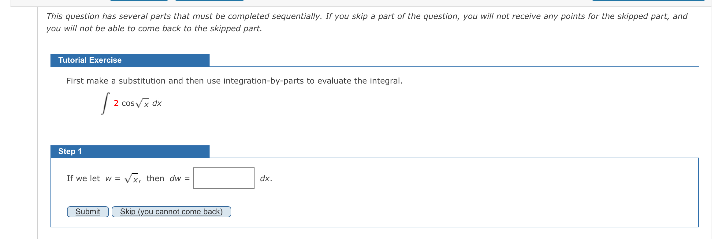 Solved This question has several parts that must be | Chegg.com