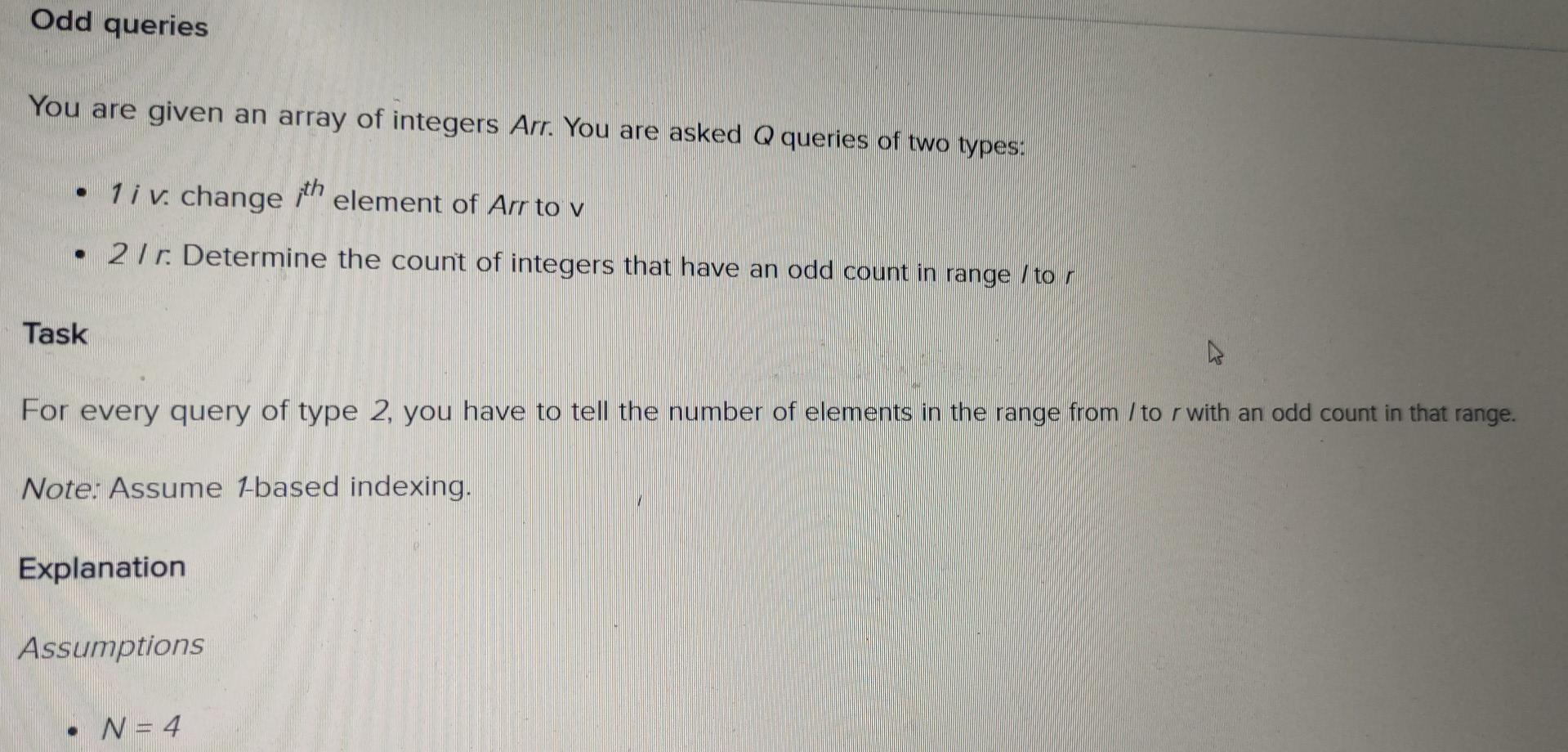 Solved Note: Assume 1-based indexing. Explanation | Chegg.com