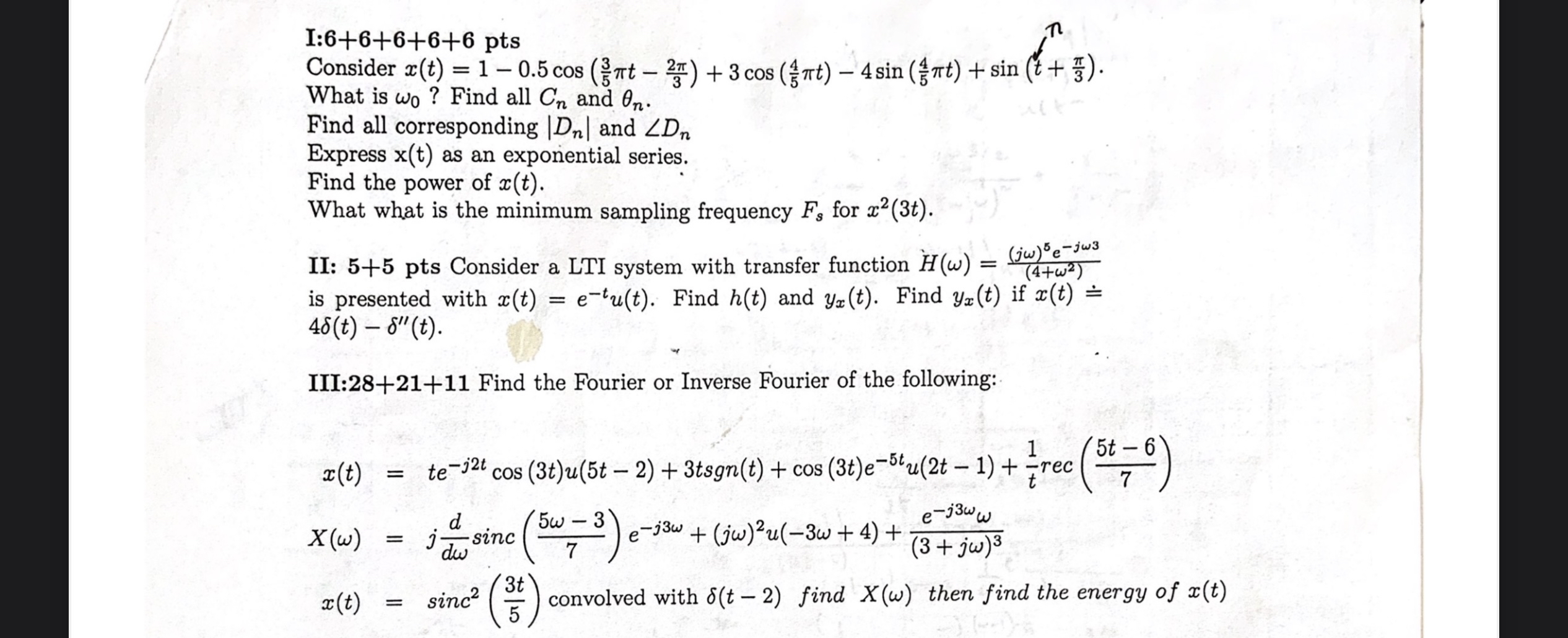 Solved I:6+6+6+6+6ptsConsider | Chegg.com
