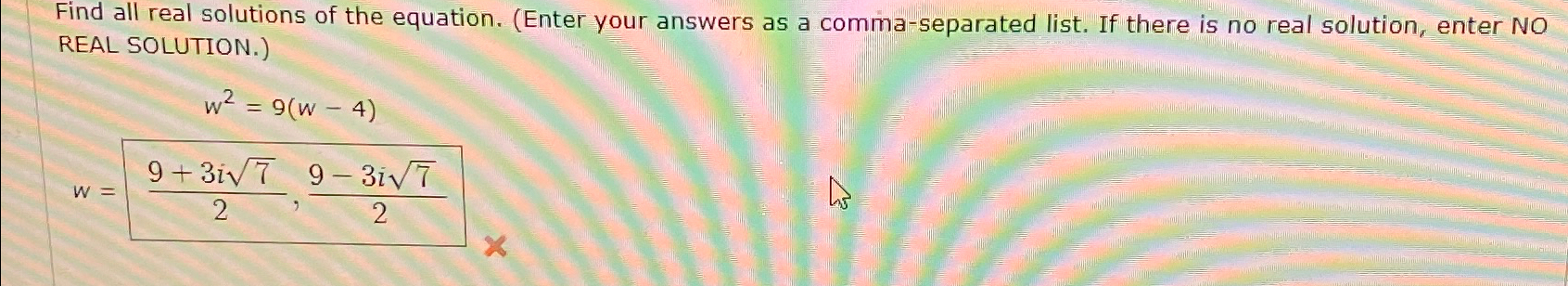 Solved Find all real solutions of the equation. (Enter your | Chegg.com