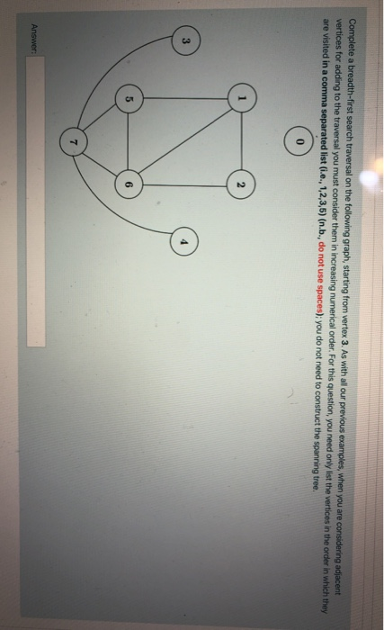 Solved Complete a breadth-first search traversal on the | Chegg.com