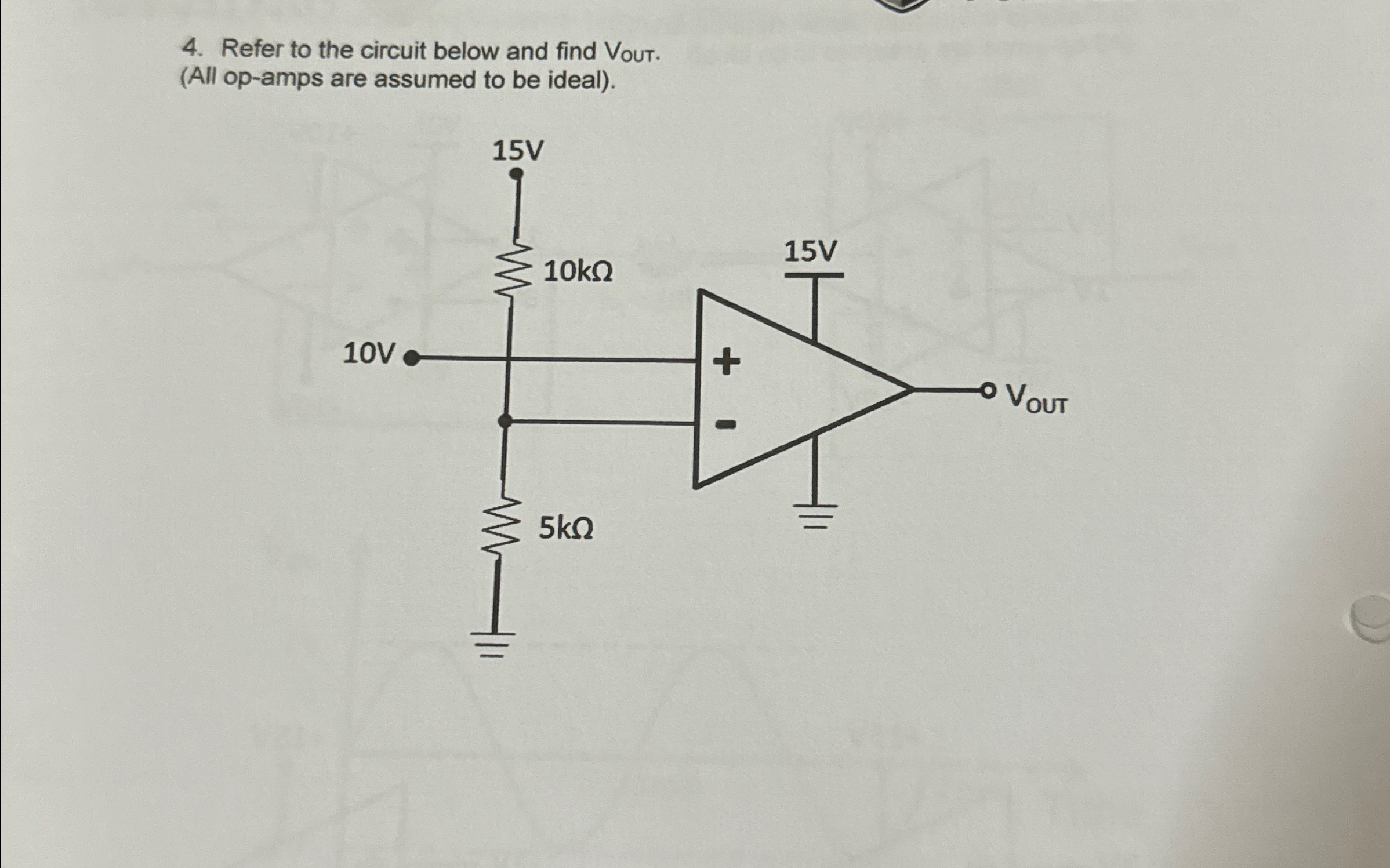 Solved Refer to the circuit below and find Vout. (All | Chegg.com