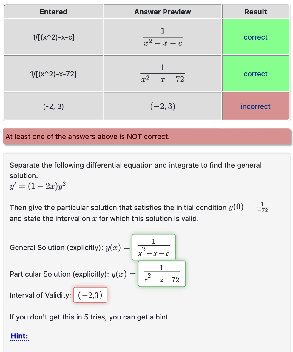 Solved Separate the following differential equation and | Chegg.com