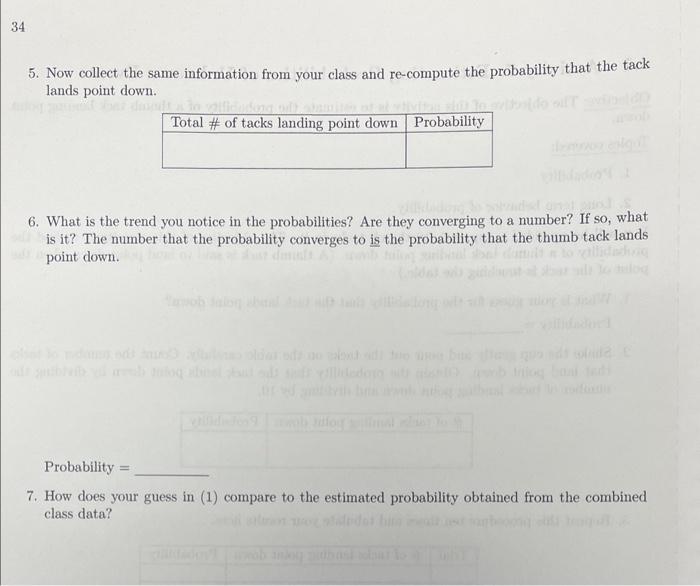 4.1 Activity 7: Estimating Probabilities of Unknown | Chegg.com