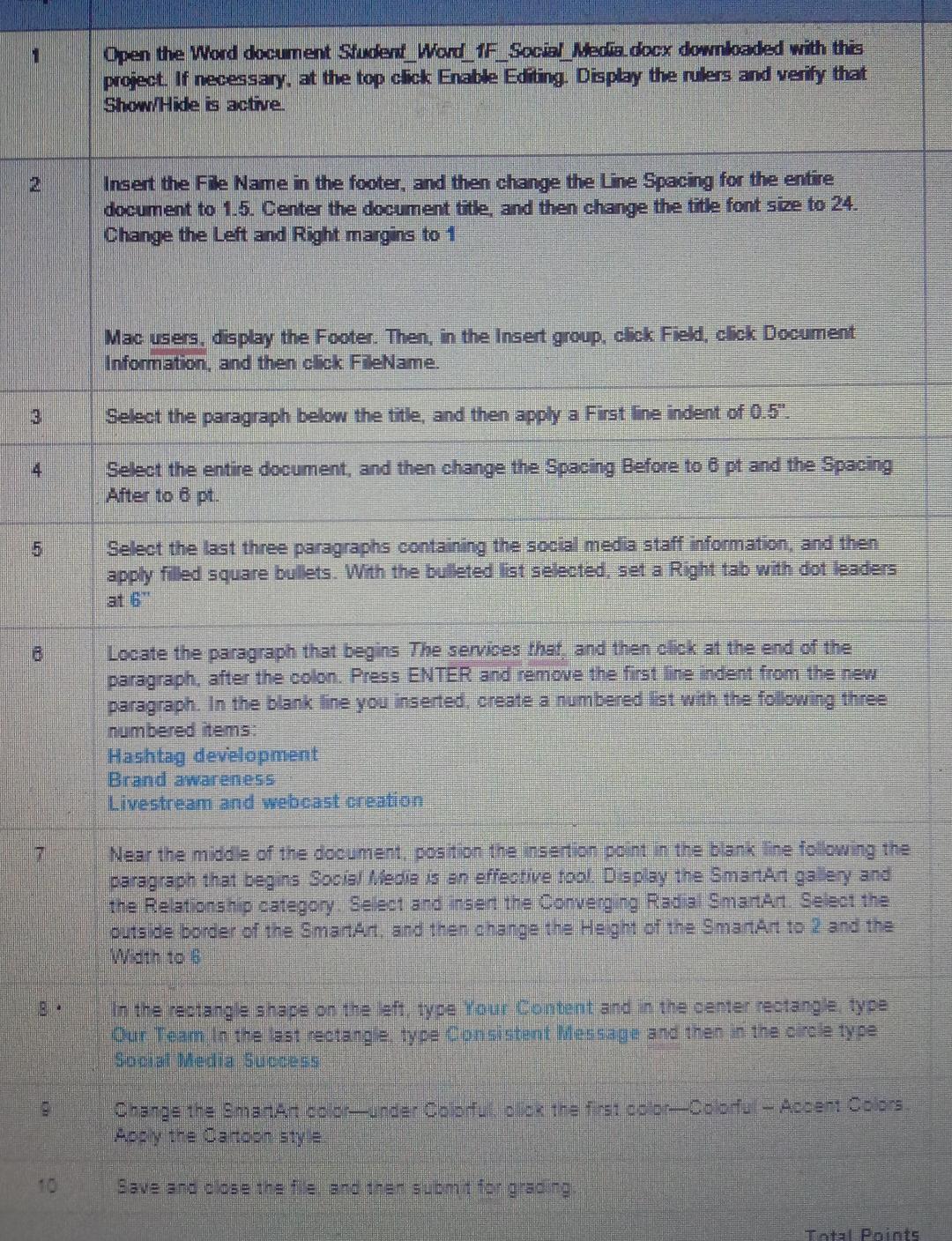 Solved 1 ﻿Open the Word document | Chegg.com