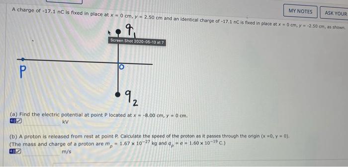 Solved proton is released from rest in a uniform electric | Chegg.com