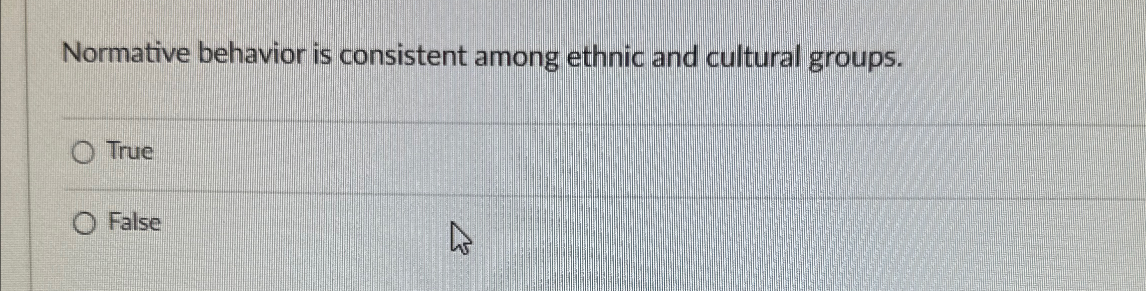 Solved Normative behavior is consistent among ethnic and | Chegg.com