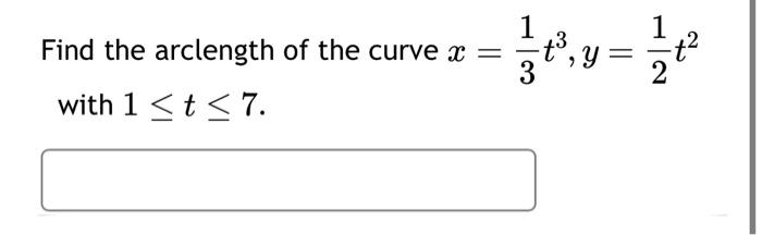 Solved Find the arclength of the curve x=8t−2,y=15t−9 with | Chegg.com