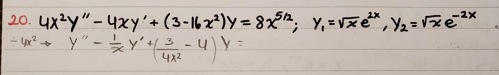 Solved find Particular equation... Using... ω=∣∣y1y1yzyz′∣∣ | Chegg.com