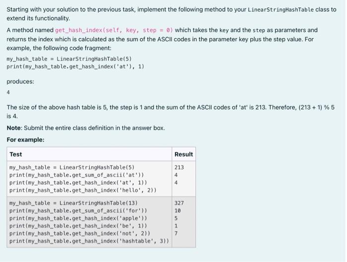 Solved Consider the LinearStringHashTab le class definition | Chegg.com