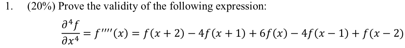 Solved (20%) ﻿Prove the validity of the following | Chegg.com
