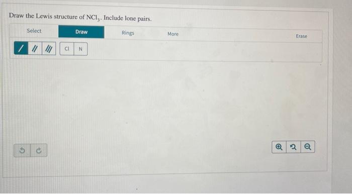 Solved Draw the Lewis structure of NCI. Include lone pairs. | Chegg.com