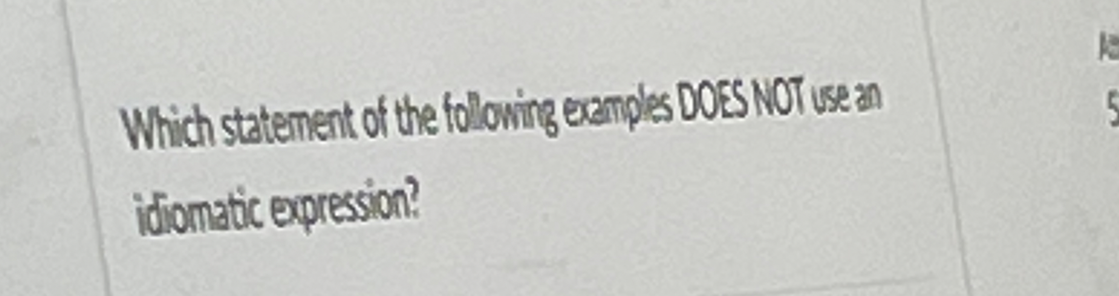 Solved ∩Which statement of the following eamples DOES NOT | Chegg.com