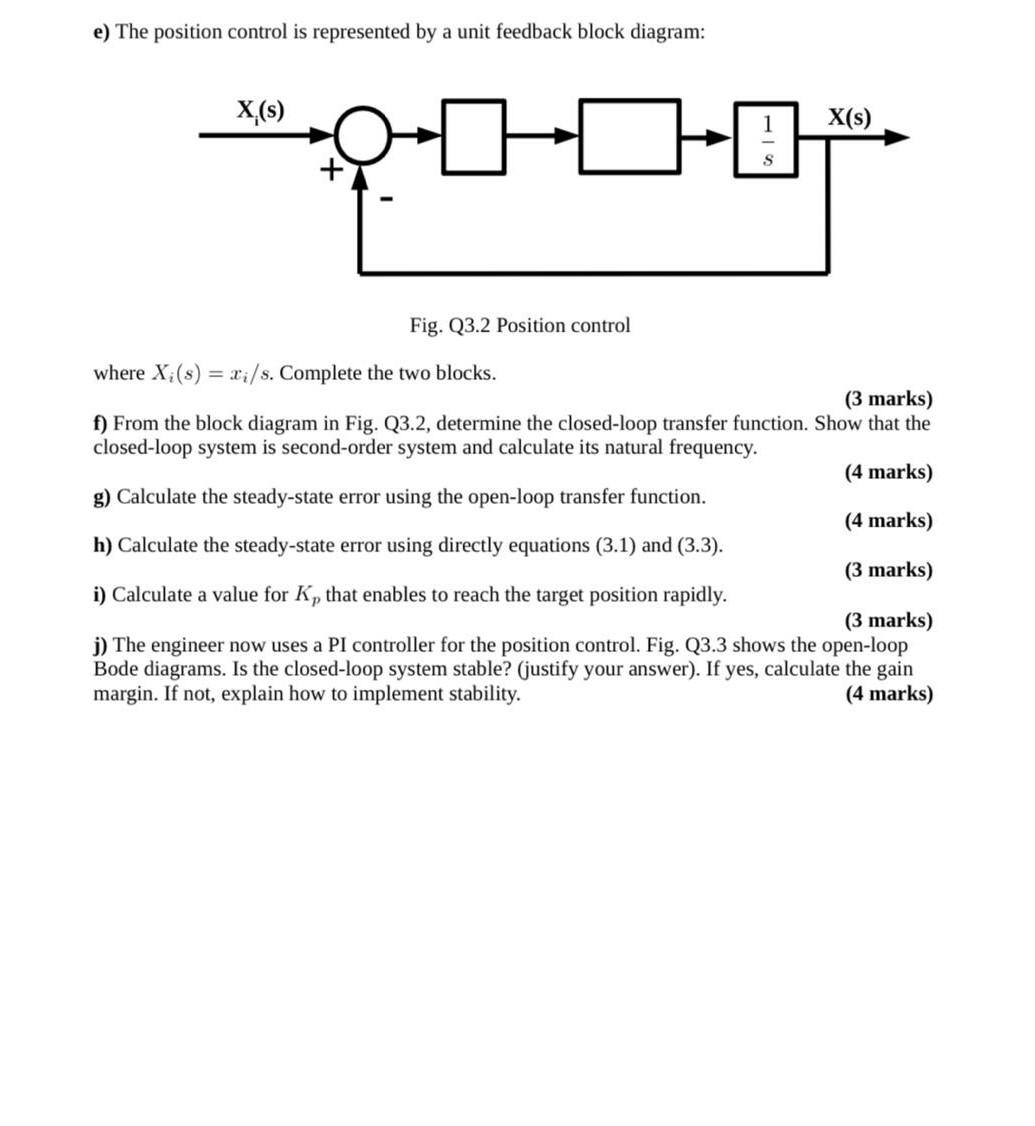 e) The position control is represented by a unit | Chegg.com