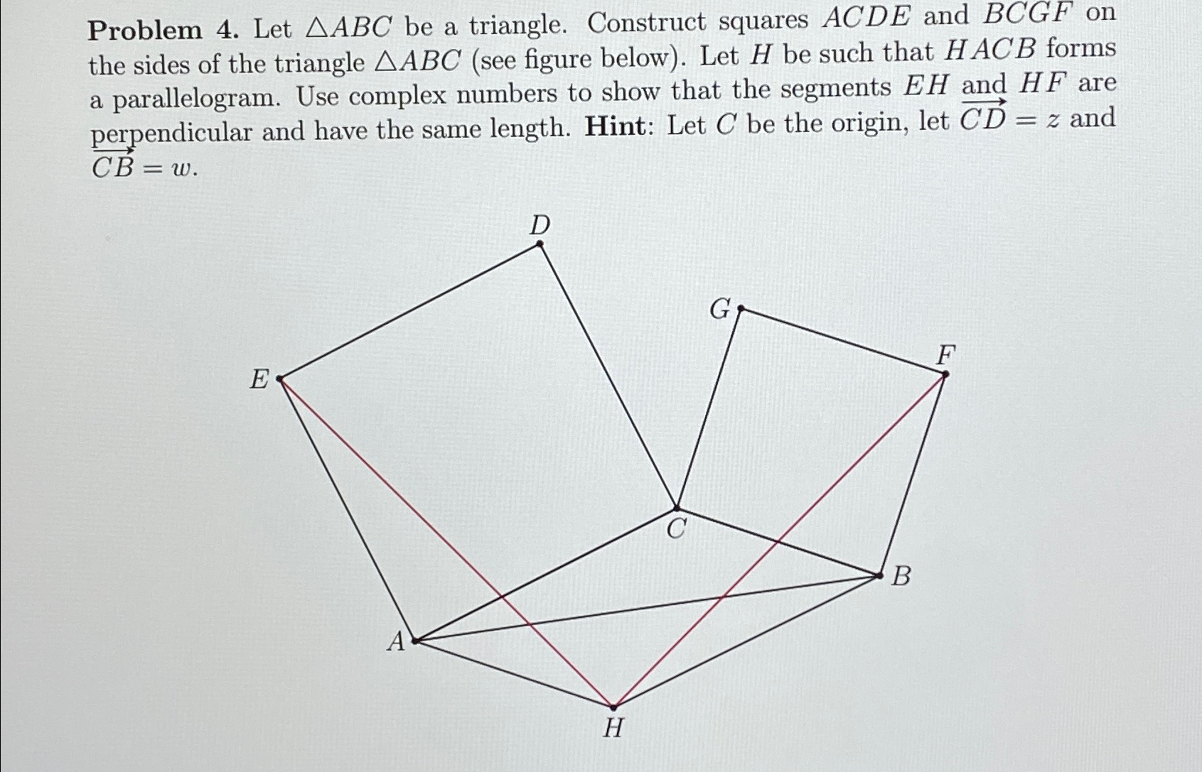 Solved Problem 4. ﻿Let ????ABC ﻿be a triangle. Construct | Chegg.com