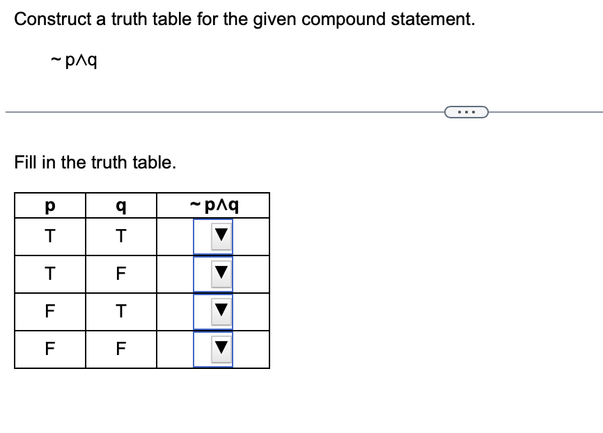 Solved Construct a truth table for the given compound | Chegg.com