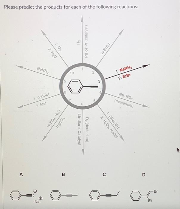 Solved Please predict the products for each of the following | Chegg.com