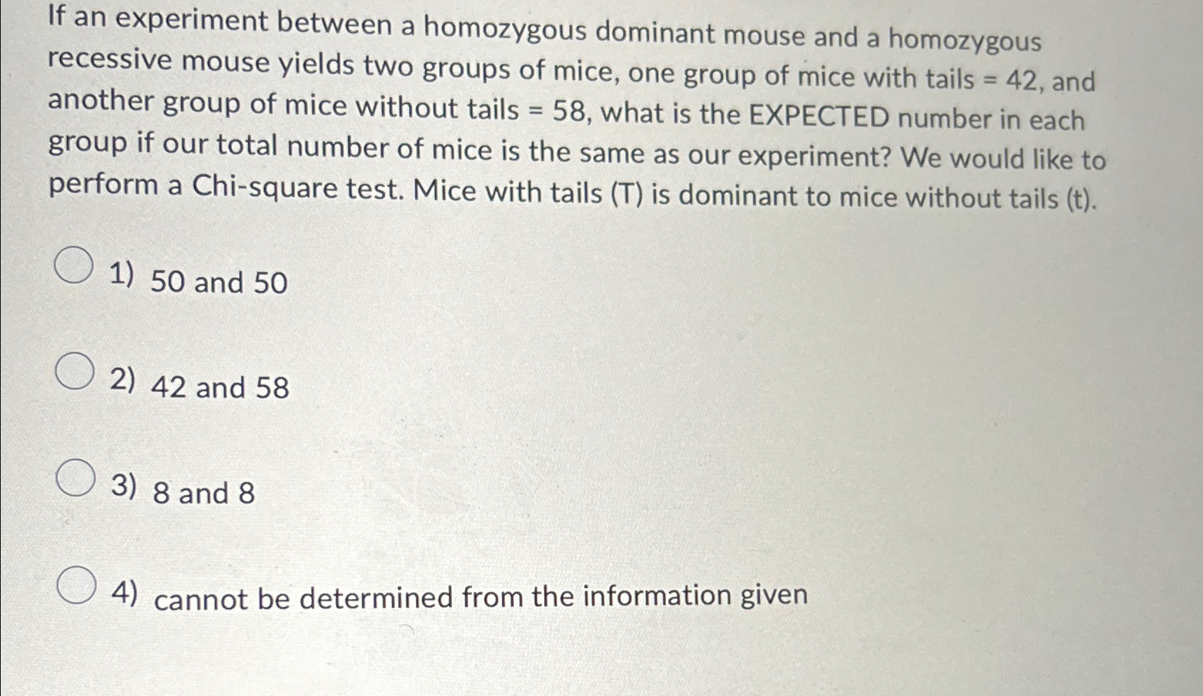Solved If an experiment between a homozygous dominant mouse | Chegg.com