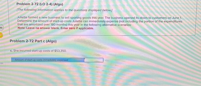 Solved Required information Problem 2-72 (LO 2-4) (Algo) | Chegg.com