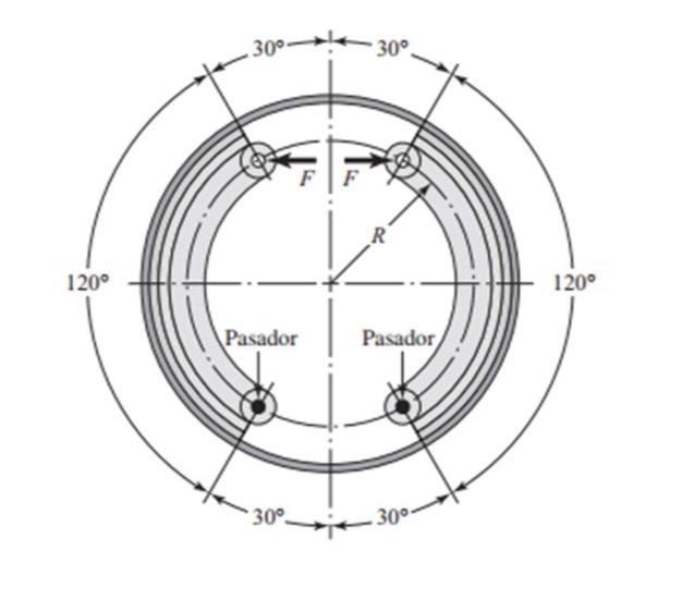 Solved The figure illustrates an internal drum brake having | Chegg.com