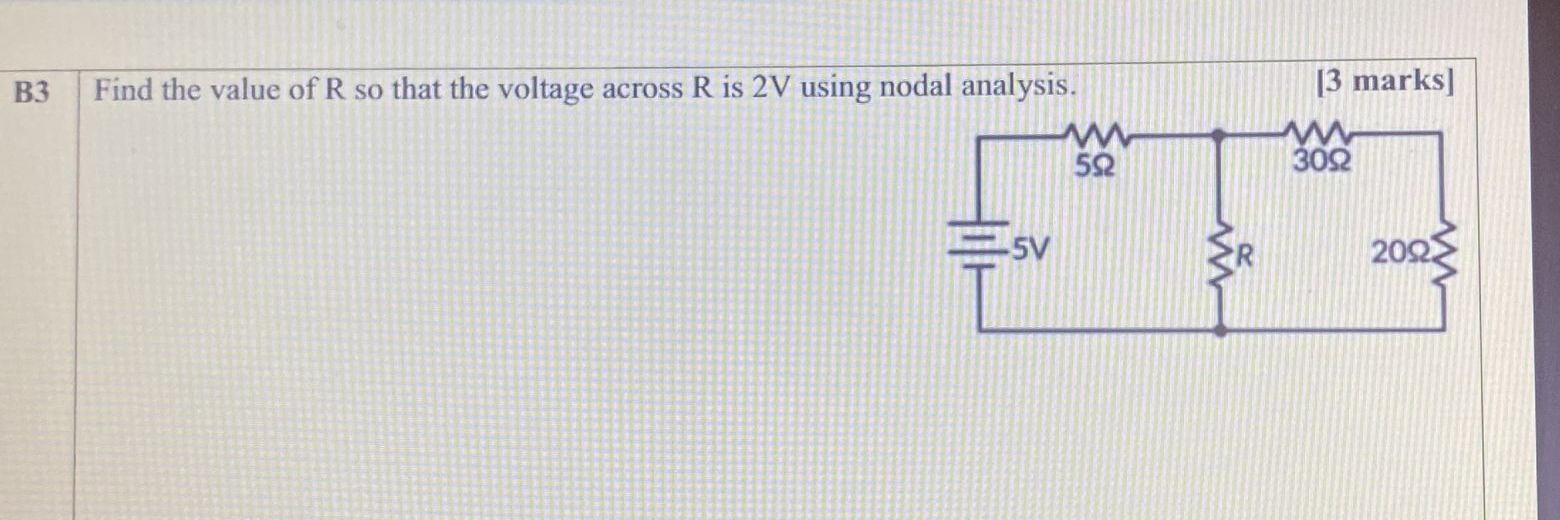 Solved B3find The Value Of R ﻿so That The Voltage Across R