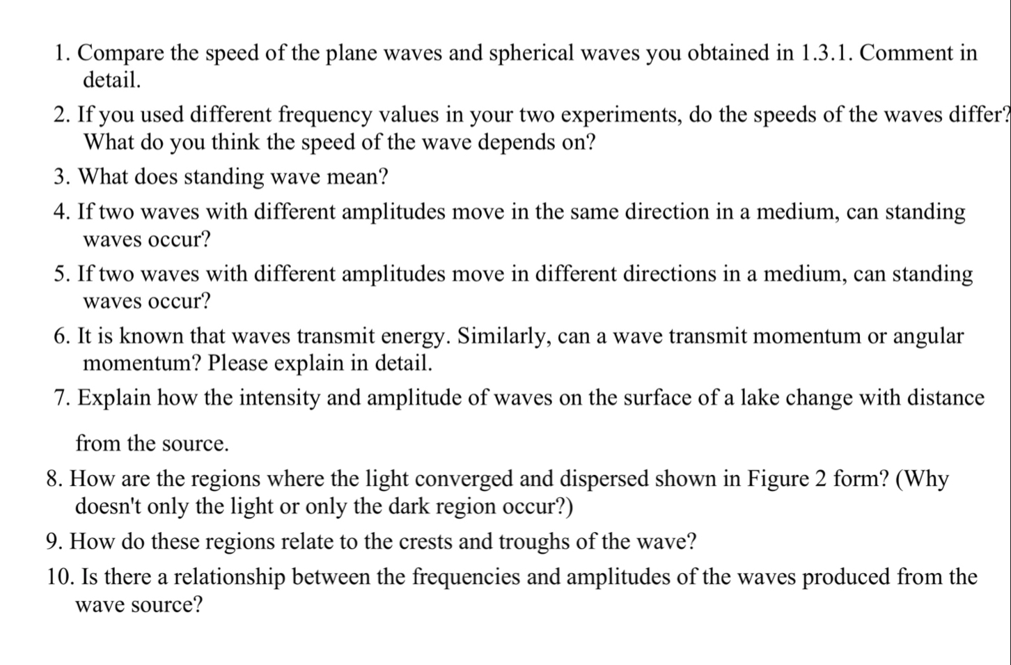 Solved Compare the speed of the plane waves and spherical | Chegg.com