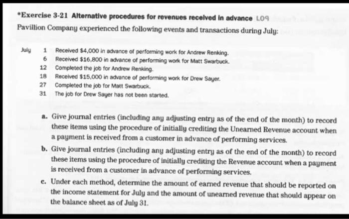 Solved *Exercise 3-21 Alternative procedures for revenues | Chegg.com