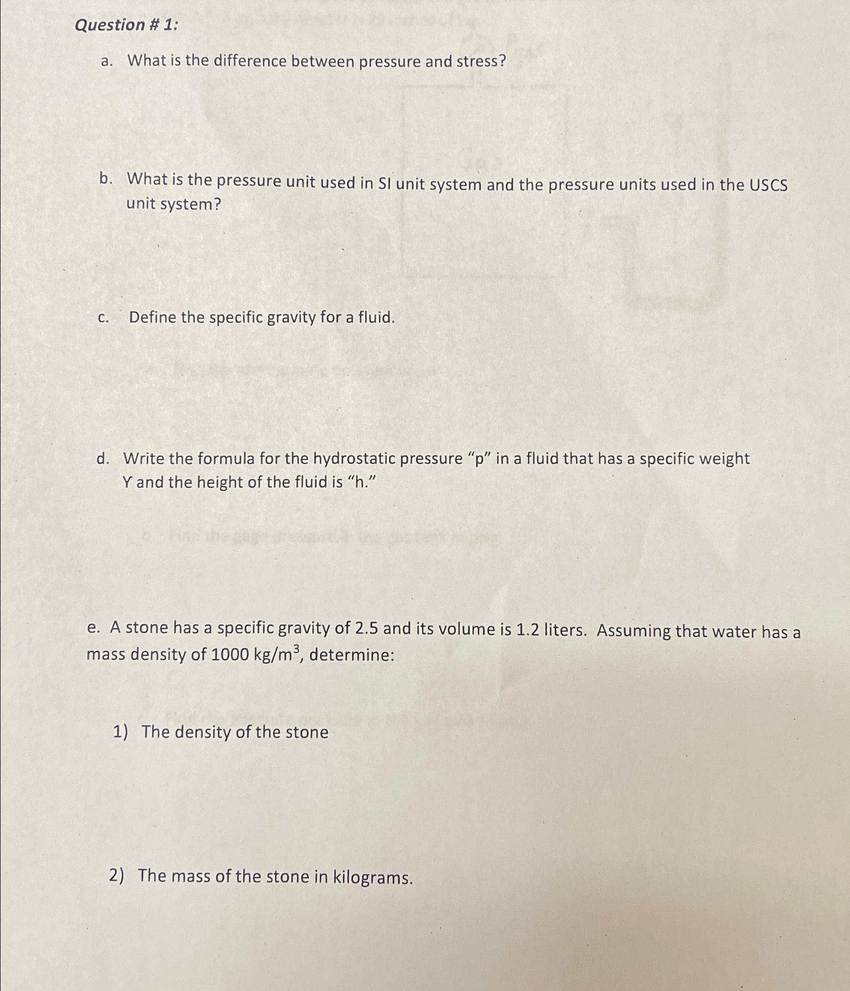 Solved Question # 1:a. ﻿What is the difference between | Chegg.com