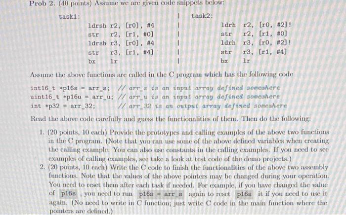 Solved task : Assume the above functions are called in the C | Chegg.com